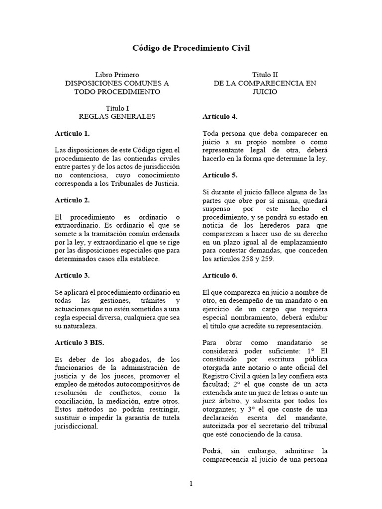 CPC PDF Chile | PDF | Sentencia (ley) | Juez