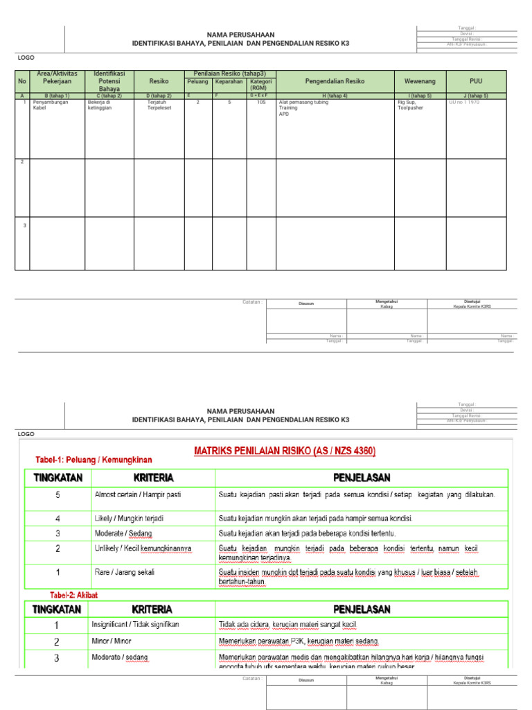 FORM LATIHAN HIRA - Latihan | PDF