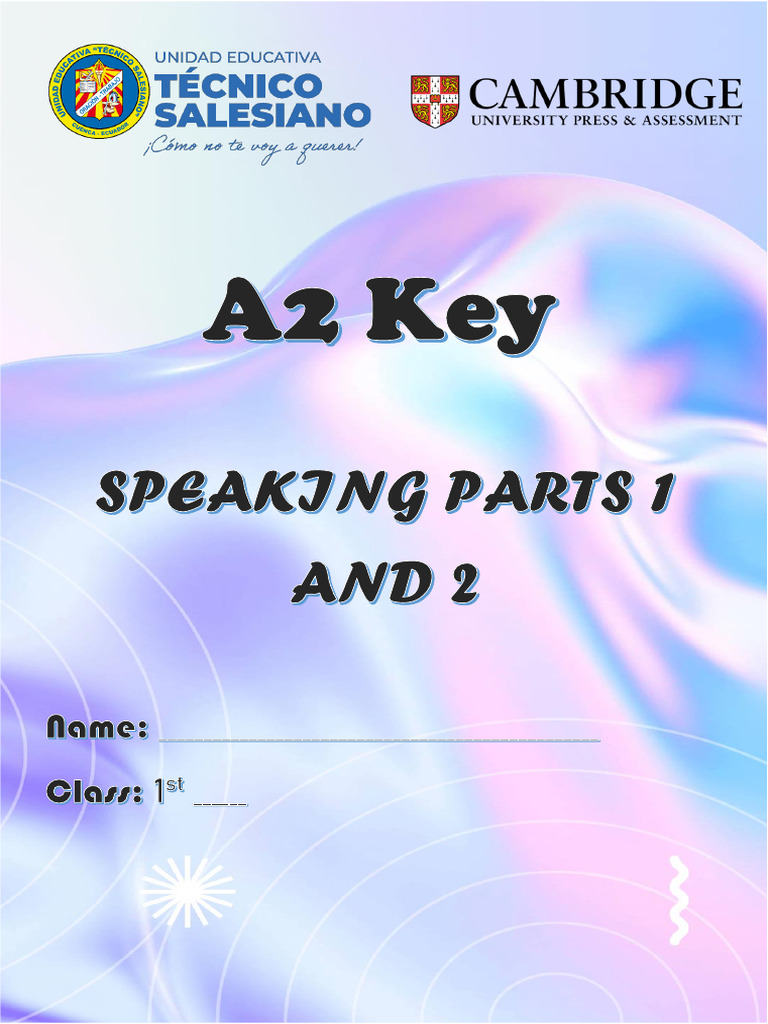 QGVFGC A2 Key Speaking Training Printable Material | PDF | Question