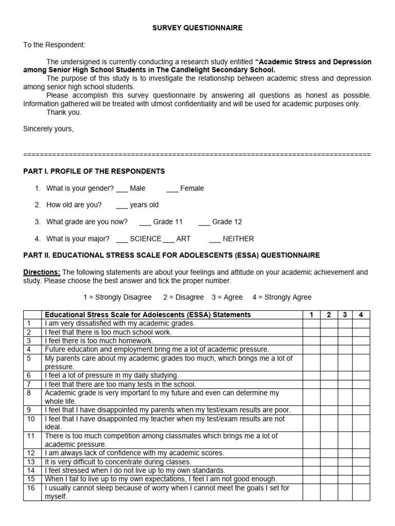 Questionnaire For Assignment | Download Free PDF | Questionnaire | Psychology