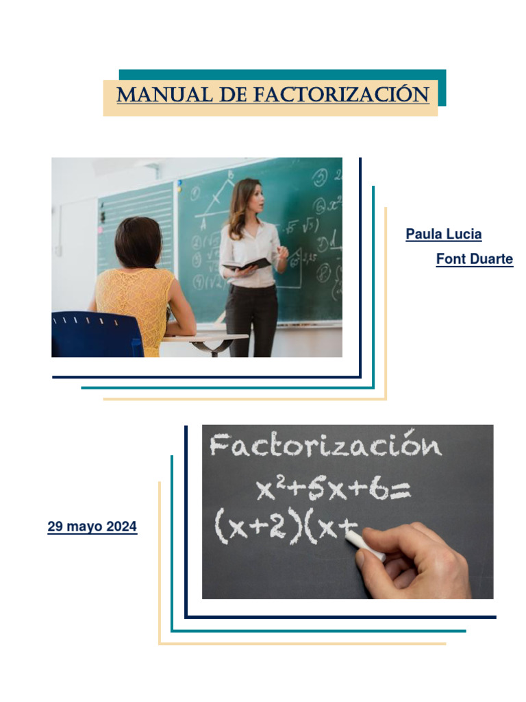 Manual de Factorización | Descargar gratis PDF | Factorización | Matemáticas