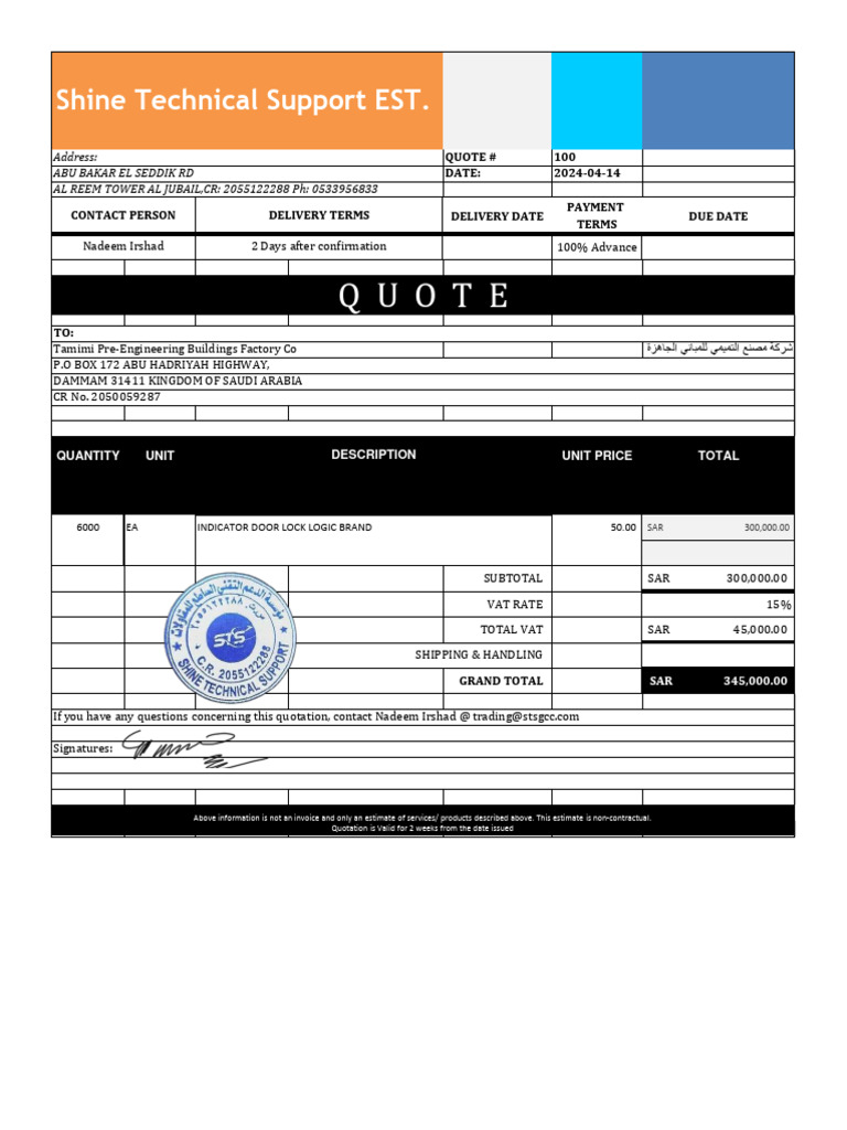 RFQ Indication Lock | PDF