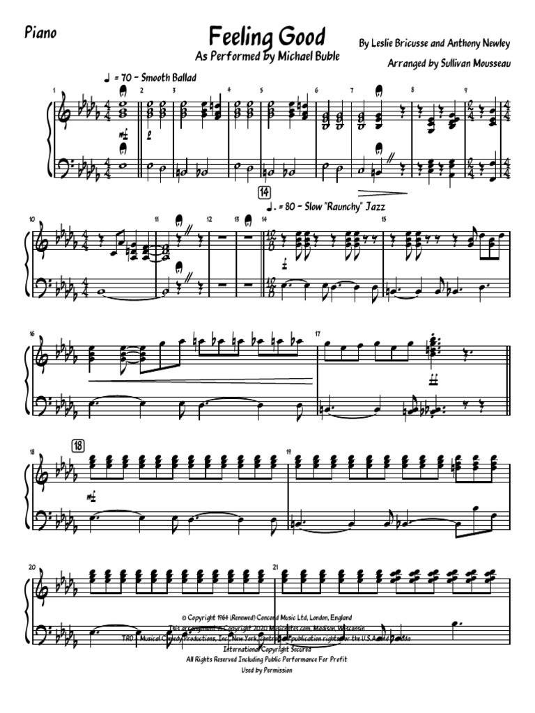 Feeling Good: Piano | PDF | Monopoly (Economics) | Intellectual ...