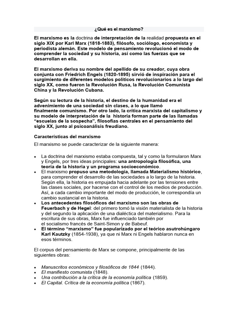 Introducción al Marxismo y sus Ideas | PDF | marxismo | Karl Marx