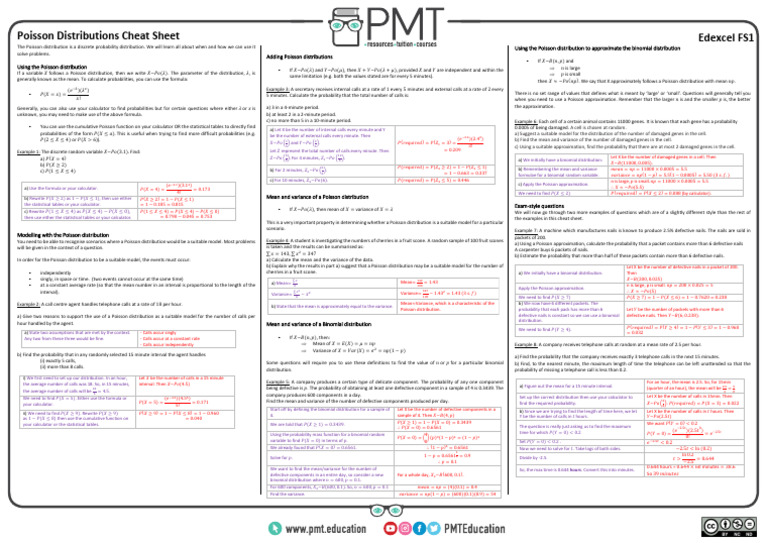 Ch.2 Poisson Distributions | PDF | Poisson Distribution | Teaching ...