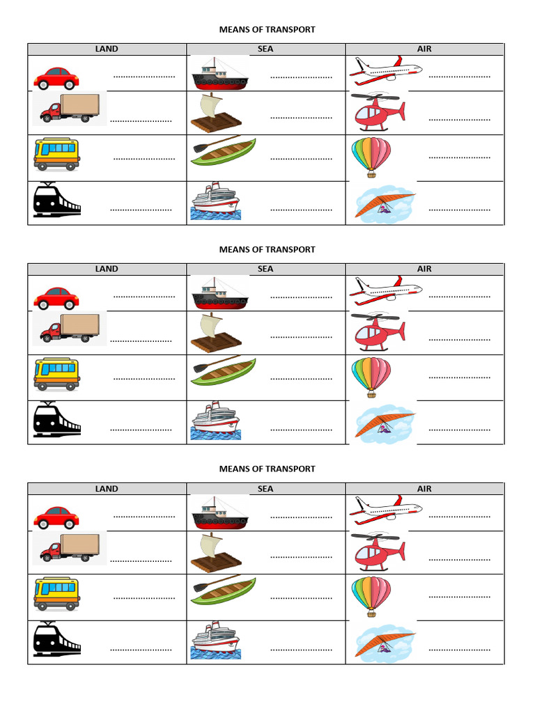Means of transport_vocabulary | PDF