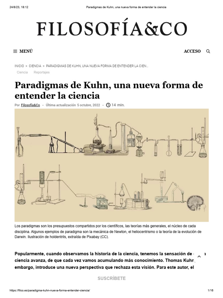 Paradigmas De Kuhn Una Nueva Forma De Entender La Ciencia Pdf
