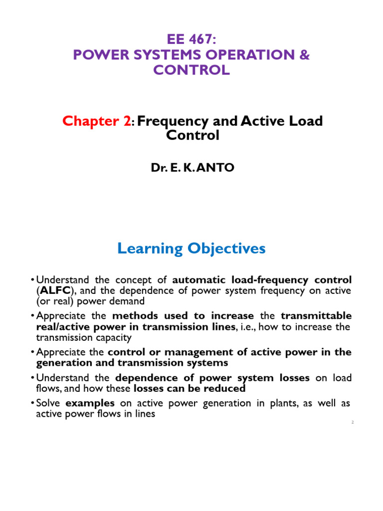 Frequency & Load Control in Power Systems | PDF | Electric Motor | Electric Power Transmission