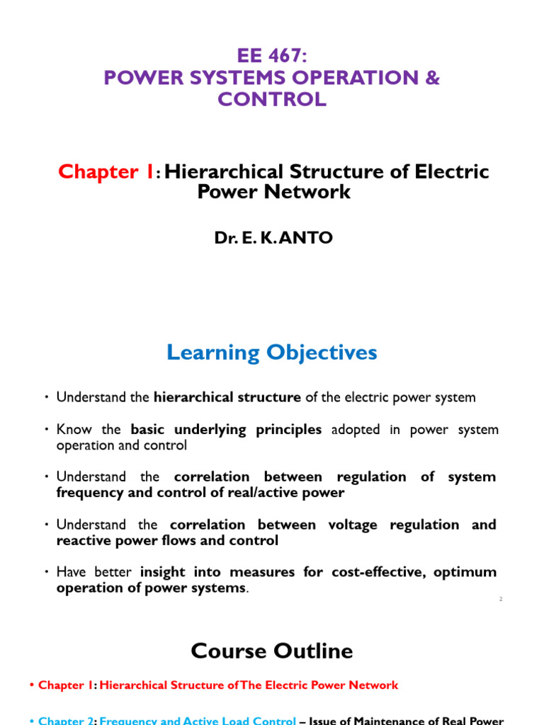 24-REG-EE 467-Chapter 1-Hierrachical Structure of Electric Power Network (1) | Download Free PDF ...