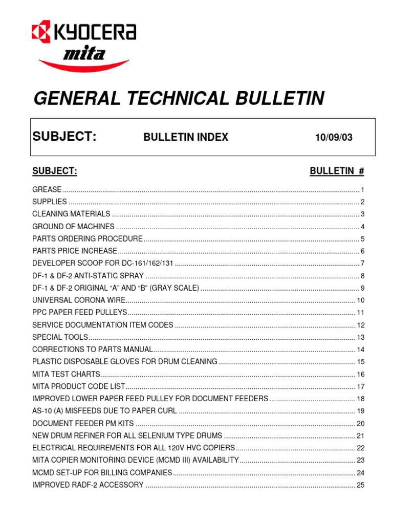 General Technical Bulletin 50 | PDF | Photocopier | Computing