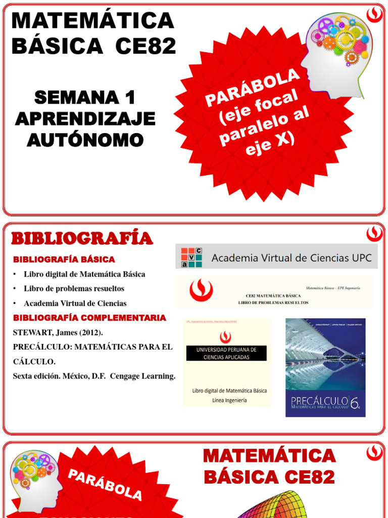 Ce82 Semana 1 U1 Parabola (Eje Focal Paralelo Al Eje X) Auto | PDF ...