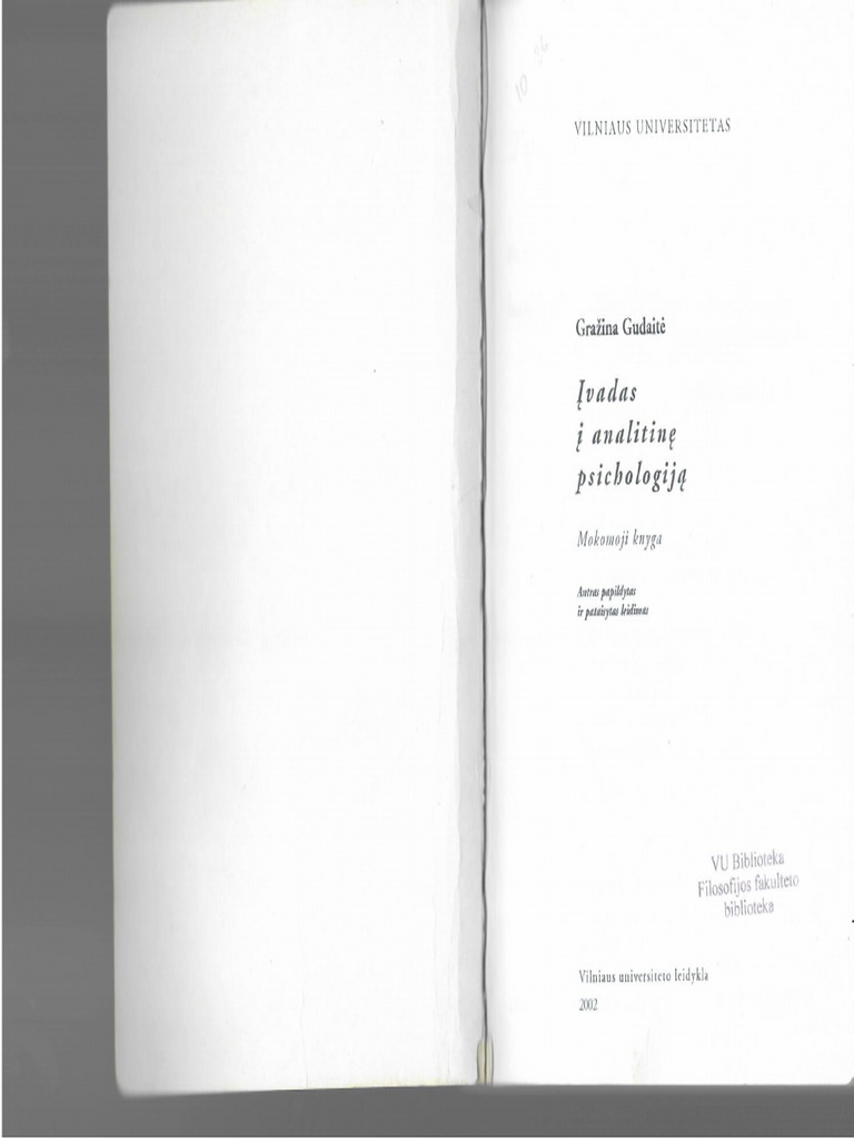 Įvadas Į Analitinę Psichologiją - Gudaite - Rotated | PDF