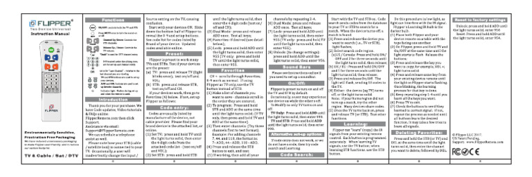 Remote-Senior-Flipper-V7 Manual | PDF