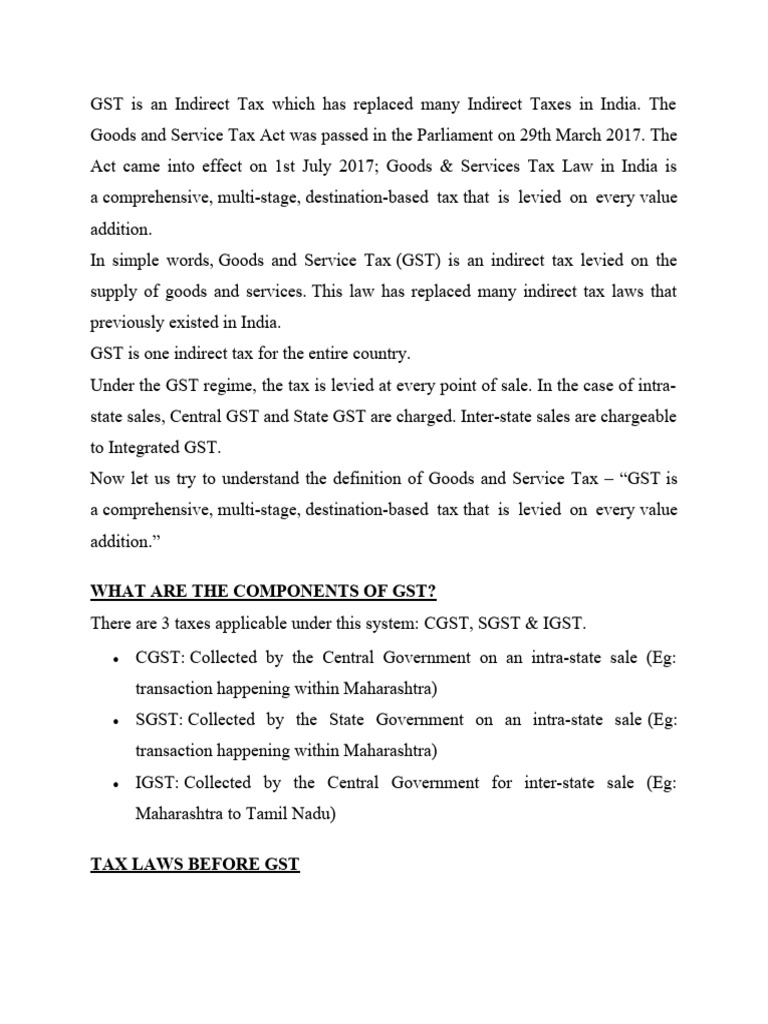 GST (Taxation) | PDF | Taxes | Excise