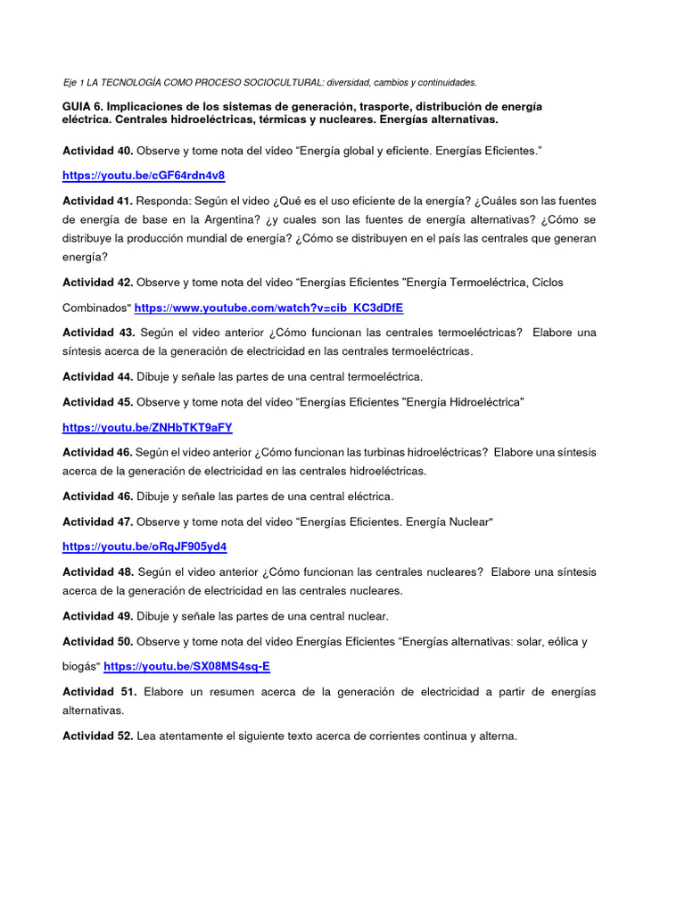 GUIA 6. Implicaciones de Los Sistemas de Generaci-N - Trasporte - Distribuci-N de Energ-A | PDF ...