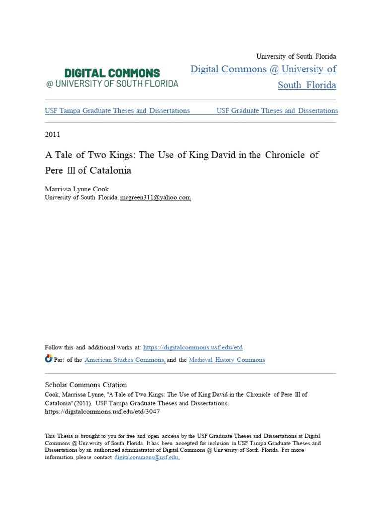 A Tale of Two Kings - The Use of King David in The Chronicle of Pe ...