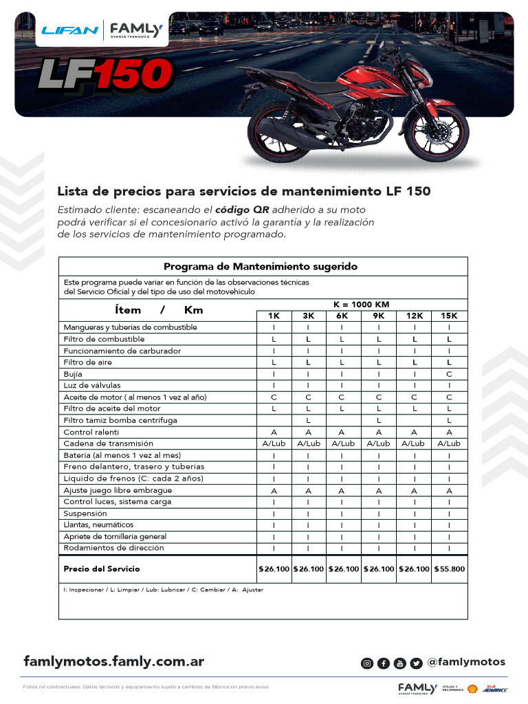 Moto Lf150 Fichaprecios 1702473338 | PDF | Motocicleta | Vehículo de motor