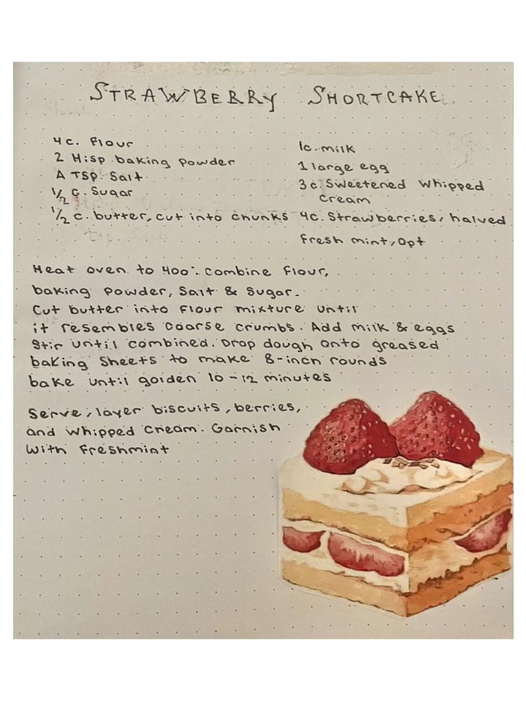 Strawberry Shortcake Recipe | PDF