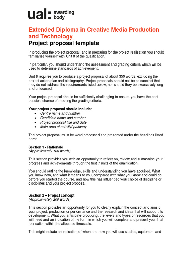 Creative Media Project Proposal Template | PDF | Cognition