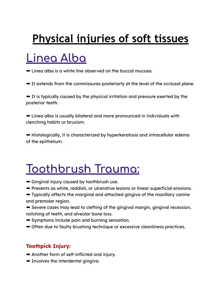 Physical and Chemical Injuries of The Oral Cavity - Part-2 | PDF ...