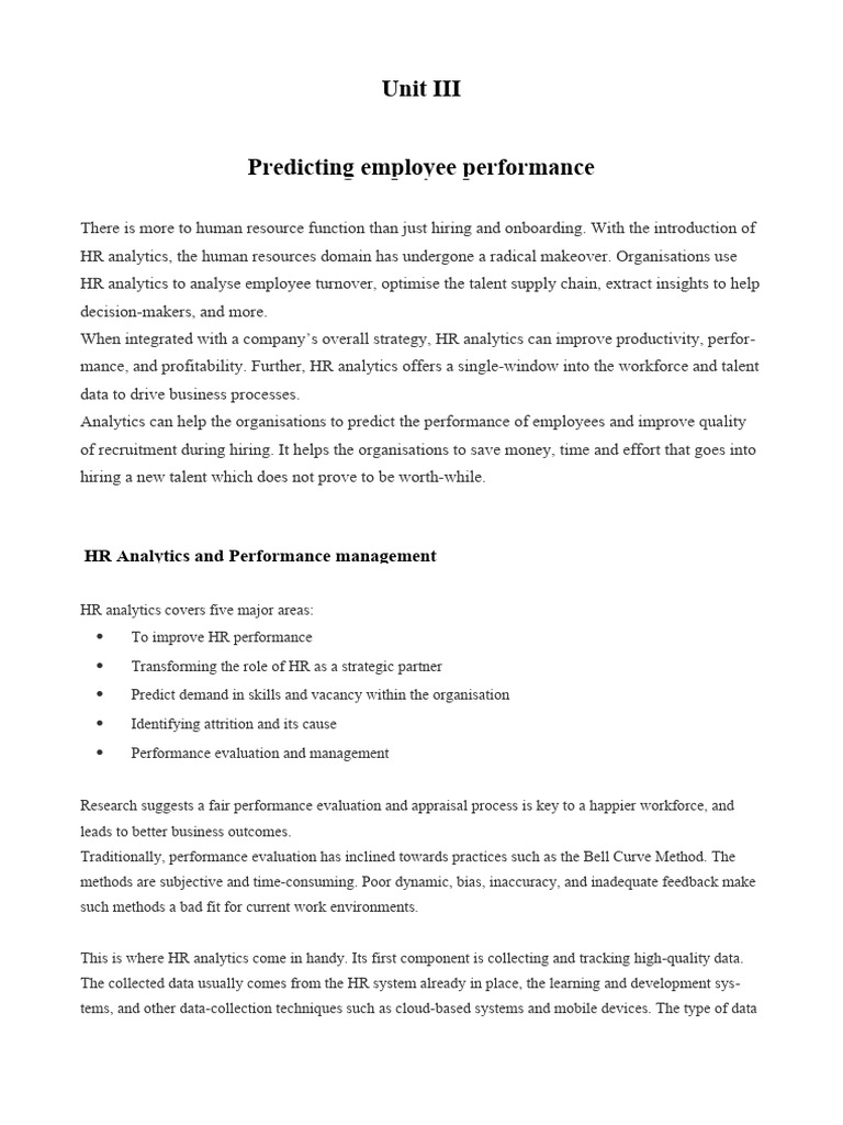 Unit III | Download Free PDF | Cost Of Living | Analytics