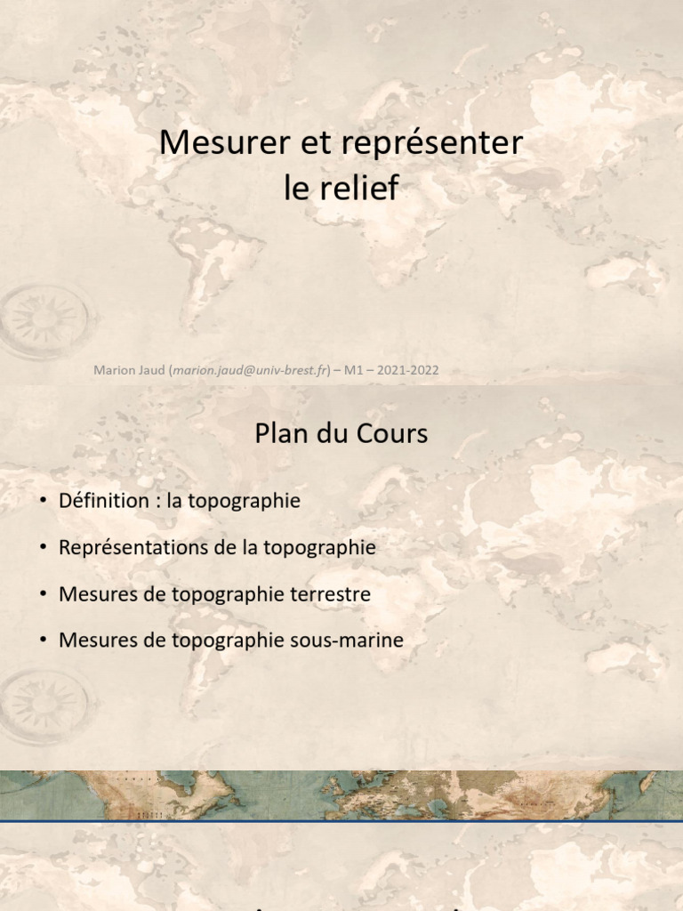 Mesures et représentations topographiques | PDF | Topographie | Lidar