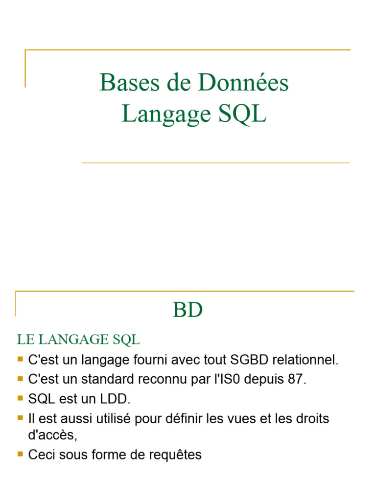 Mieux Comprendre L'SQL | PDF | SQL | Logiciel de gestion des données