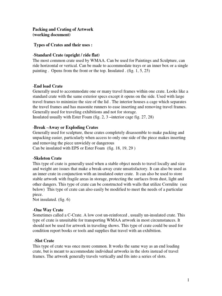 Session 6 Wmaa Crate Specs 2003 - Long Version Gahagan | PDF ...