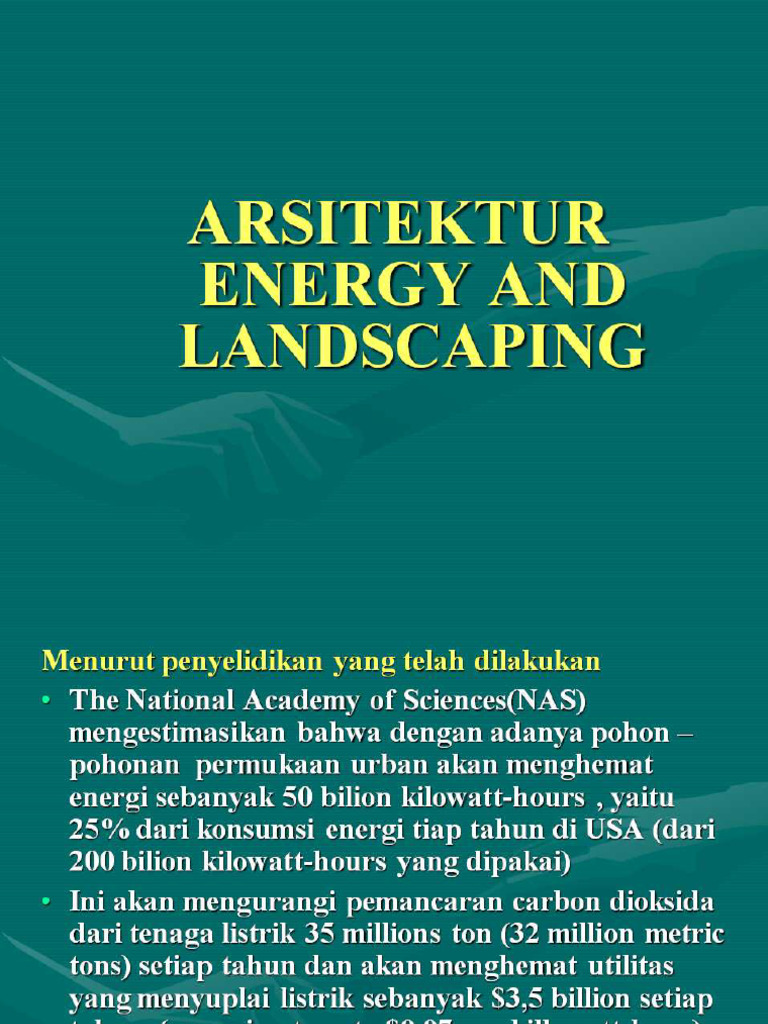 Architecture Energy and Landscaping | PDF