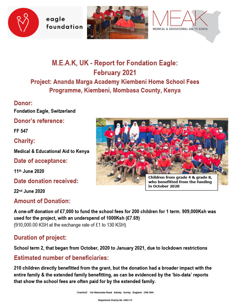 547 MEAK Ananda Marga - School Jan 2021 Final Report | PDF | Social Science