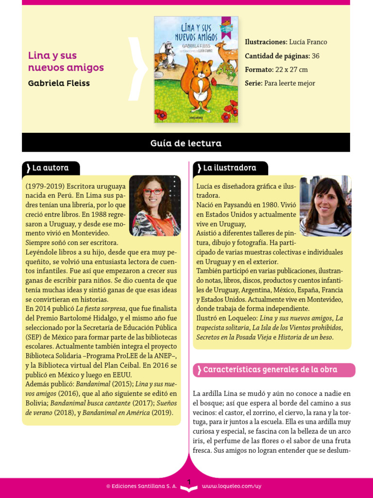 Lina y Sus Nuevos Amigos: Gabriela Fleiss | PDF