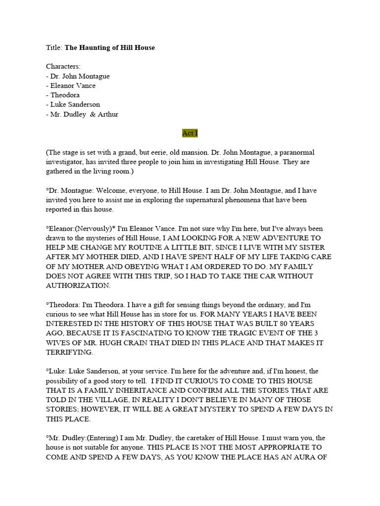 The Haunting of Hill House | PDF | Forteana | Paranormal