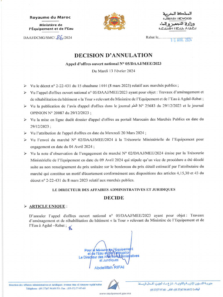 Decision D'annulation | PDF