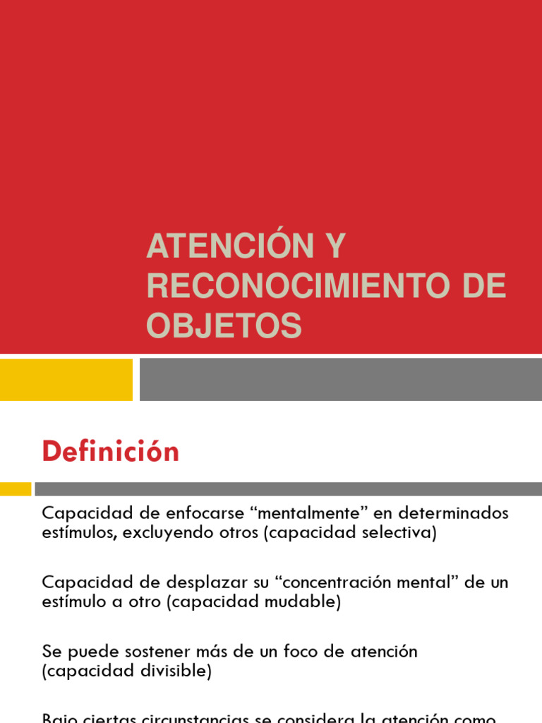 Atención y Reconocimiento de Objetos | PDF | Atención | Memoria