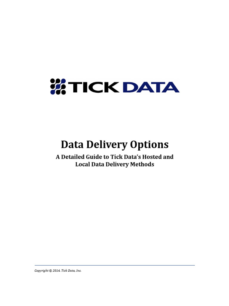 Tick Data | PDF | Data | Copyright