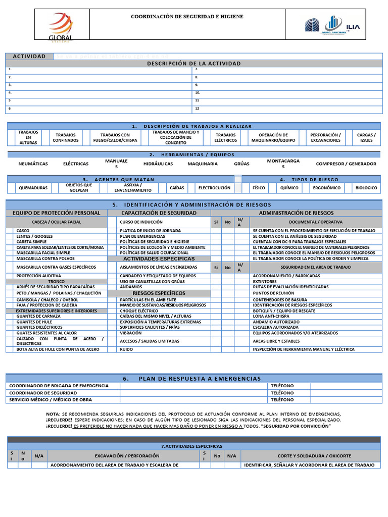 Permiso de Trabajo Egh Torre Ii Jyc 2 | PDF