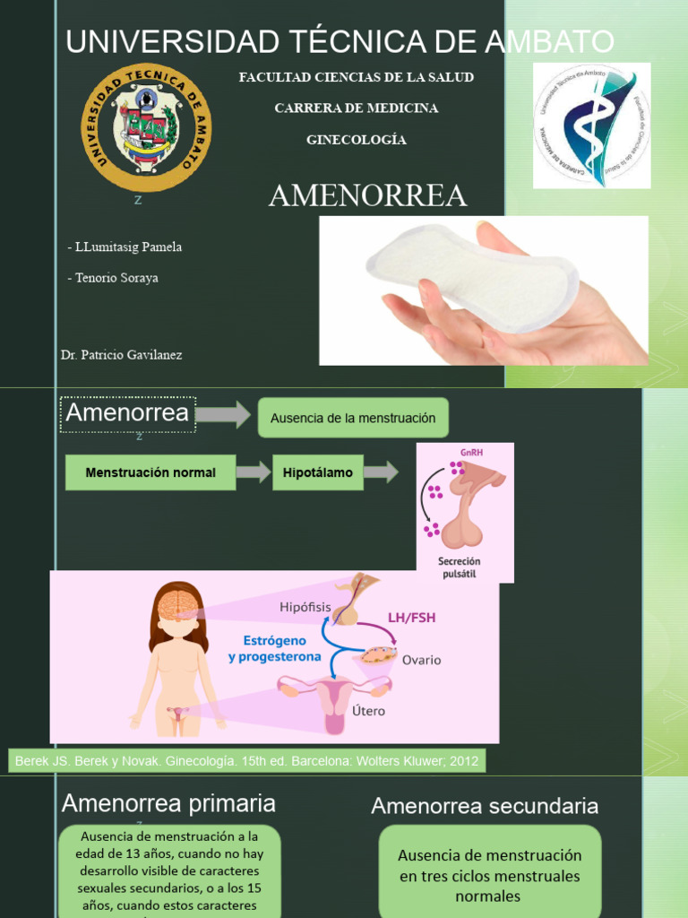 AMENORREA | PDF | Ginecología | Sistema reproductivo
