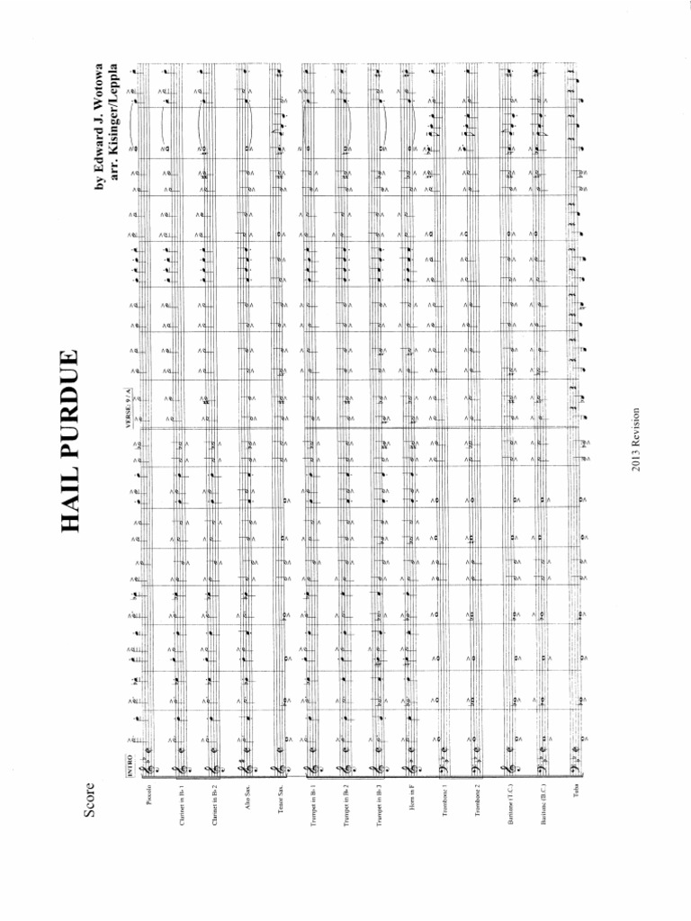 00 - Hail Purdue (2013) - Score | PDF