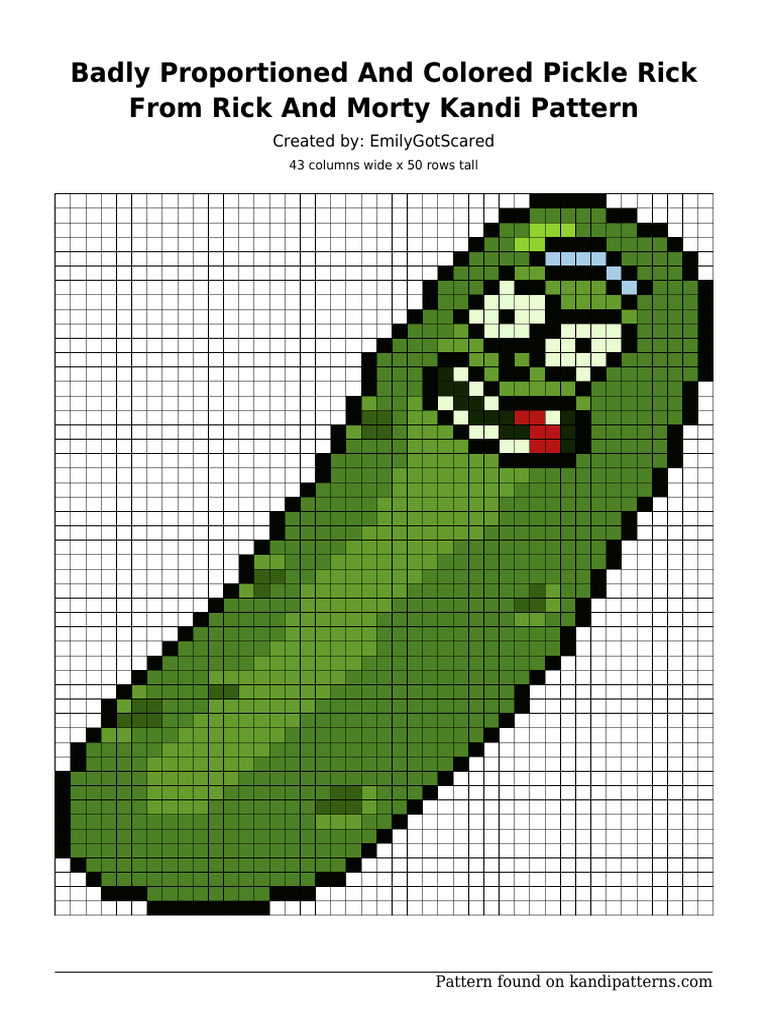 Pickle Rick Kandi Pattern Guide | PDF