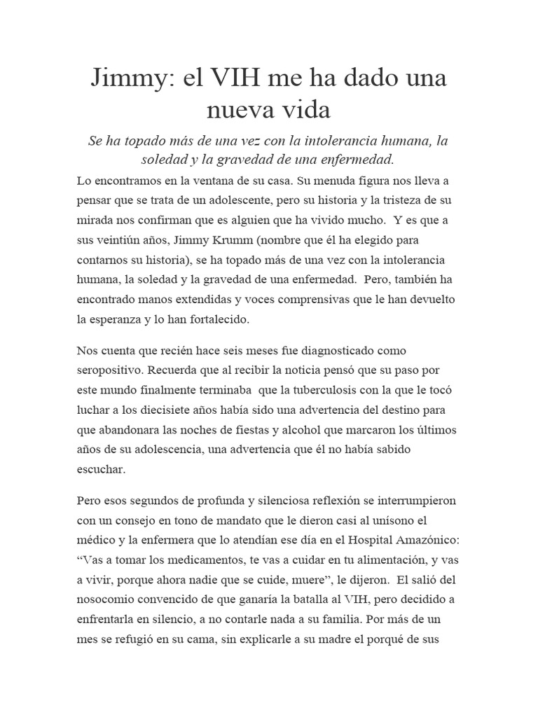 Jimmy Historias de Vida | PDF