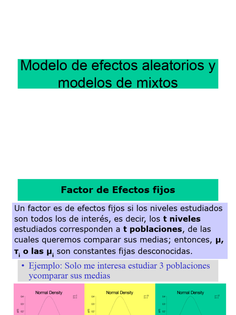 Modelo de Efectos Aleatorios | PDF | Análisis de variación | Diferencia