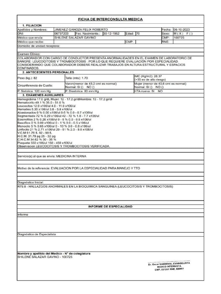 Interconsulta Medica | PDF