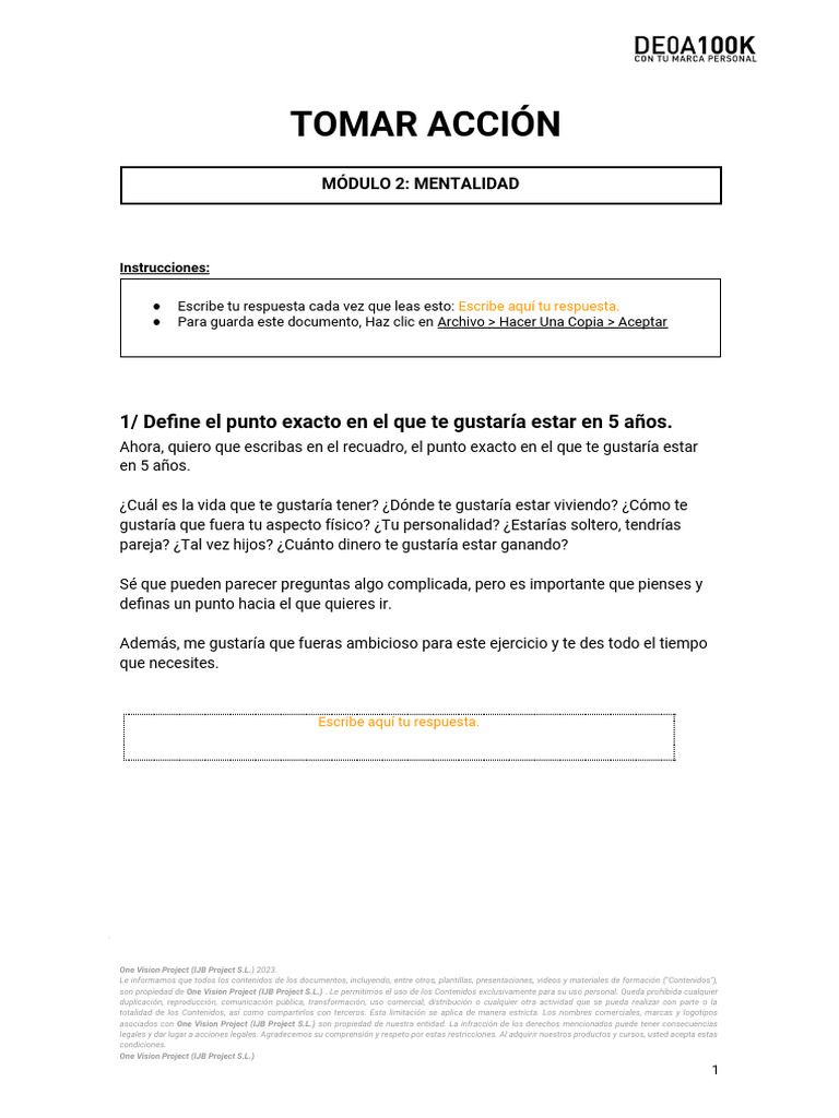 Tomar Accion | PDF | Propiedad