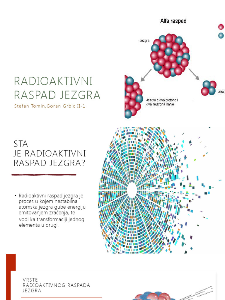 Radioaktivni Raspad Jezgra: Stefan Tomin, Goran Grbic II-1 | PDF