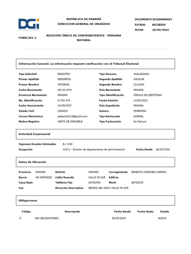 Solicitud de Ruc | PDF