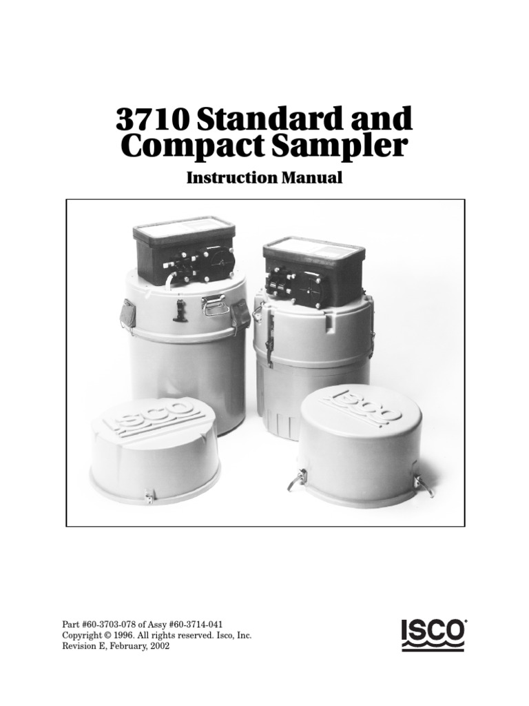 ISCO - 3710 - PortableSampler - Rev02'02 | PDF | Pump | Printed Circuit ...