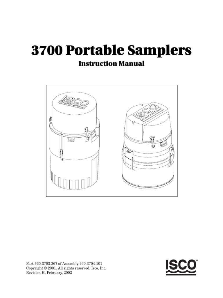 Isco 3700 Ten Co Mam | PDF | Pump | Pipe (Fluid Conveyance)