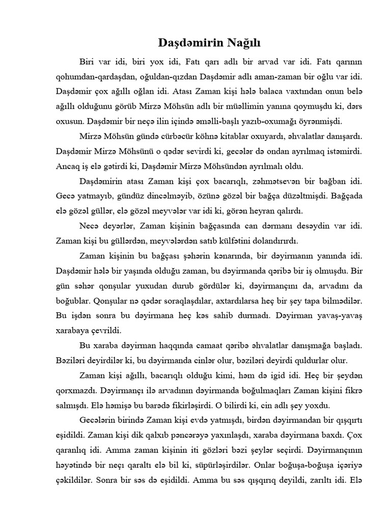 Dashdemirin Nagili | PDF