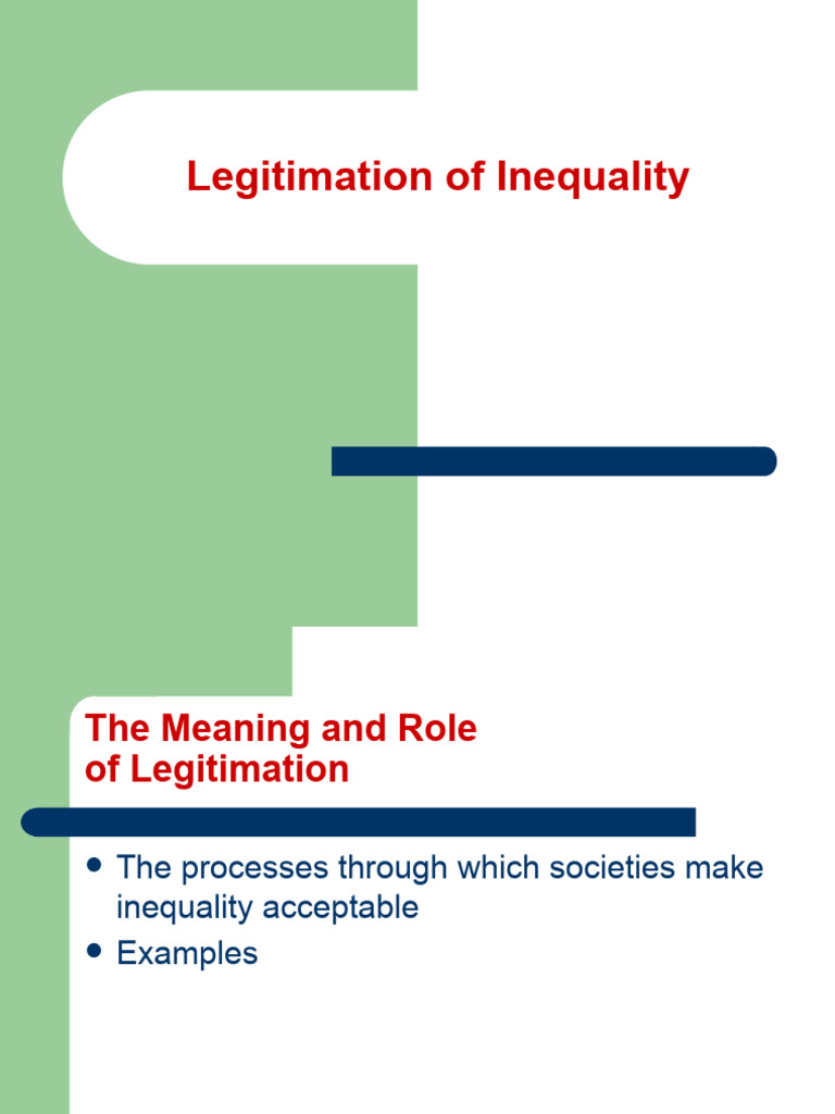 Legitimation of Inequality | PDF | Social Inequality | Discrimination ...