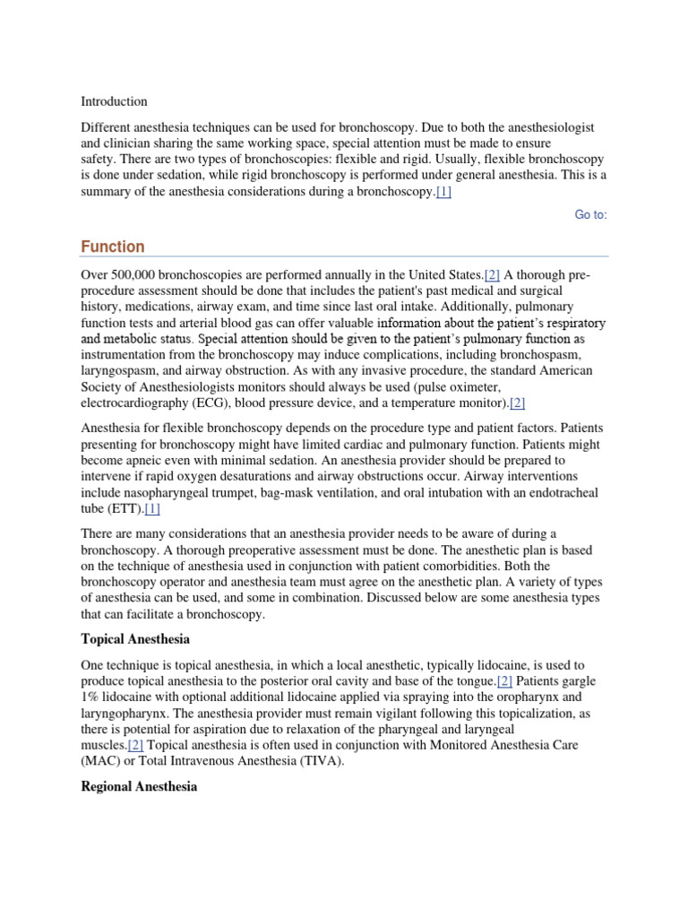 Bronchos | Download Free PDF | Anesthesia | Medical Specialties